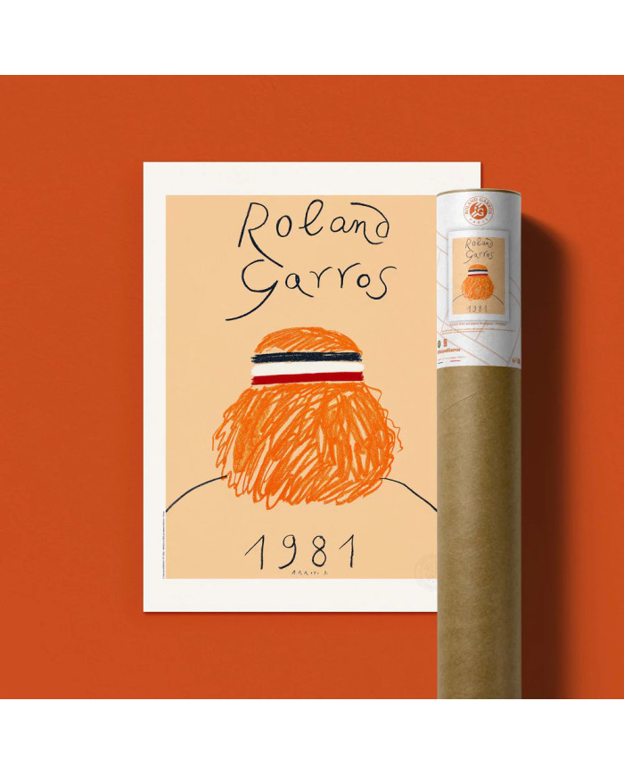 Affiche Roland-Garros 1981 par Eduardo ARROYO - 50 x 70cm