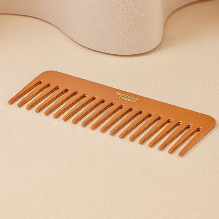 Le Peigne Large Démêlant en Acétate Terracotta - La Bonne Brosse