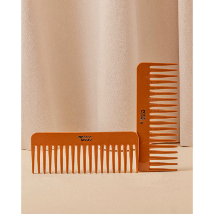 Le Peigne Large Démêlant en Acétate Terracotta - La Bonne Brosse